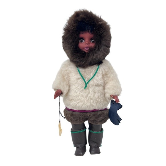 Blmc | Toys | Vintage Handmade Inuit Eskimo Native American Girl Doll ...